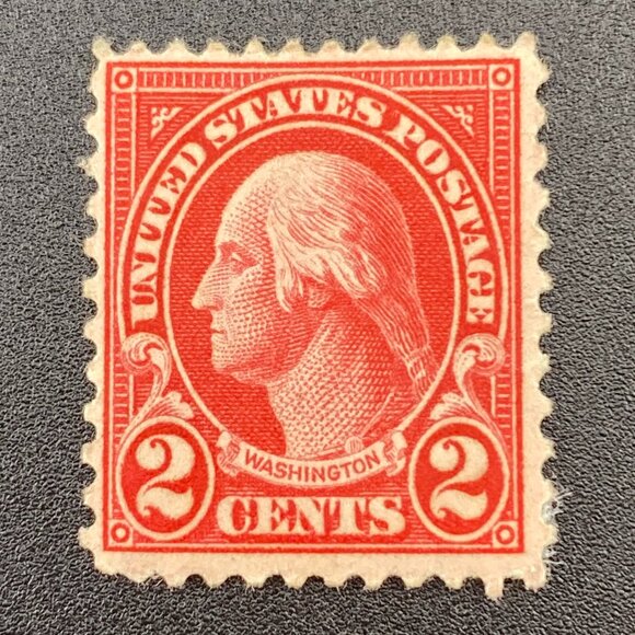 USPS | Art | Us Scott 634 2 Type I Carmine 92634 No Cancellation Hinged ...